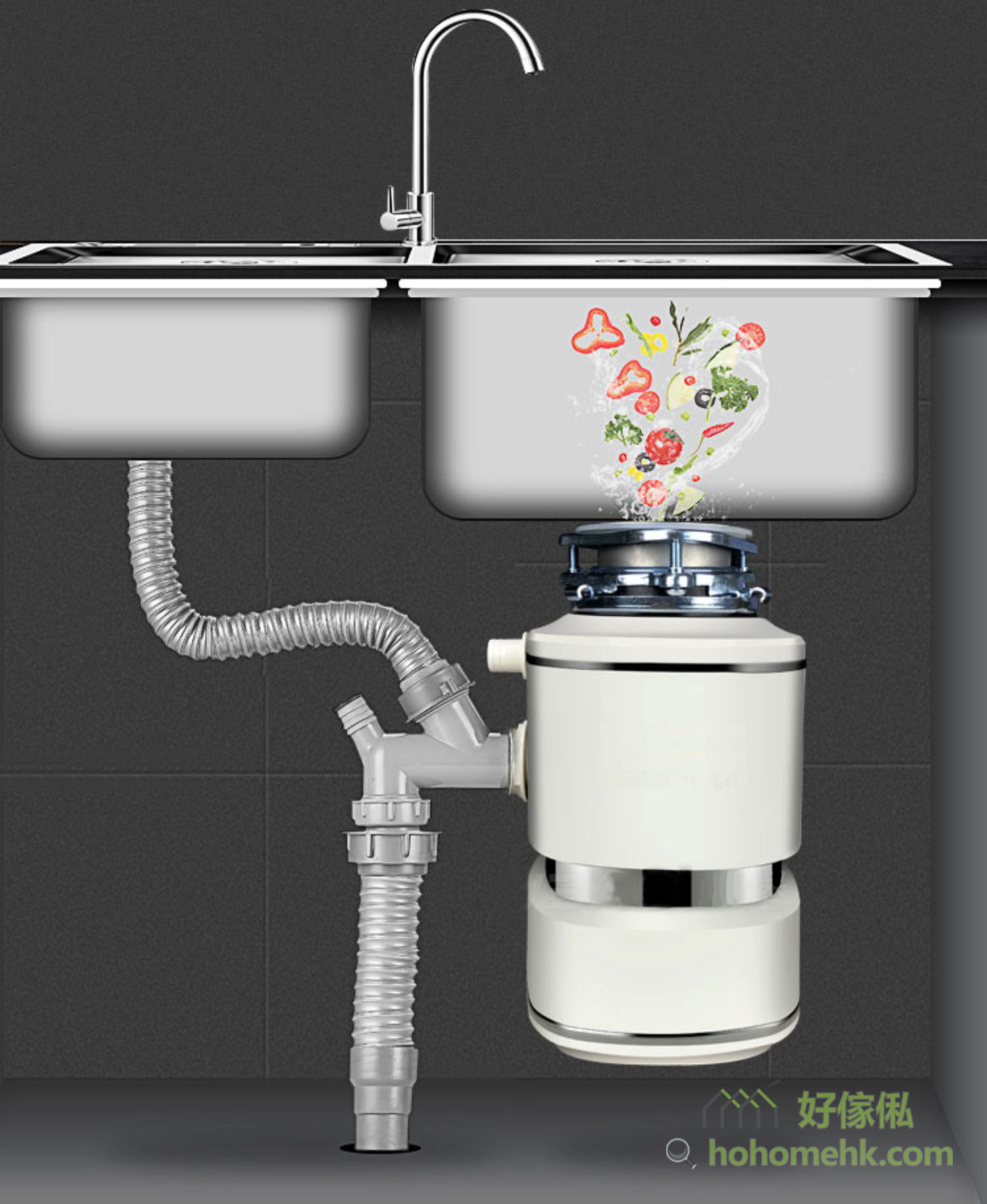 Fully automatic kitchen sink waste shredder — 好傢俬 HoHomeHK